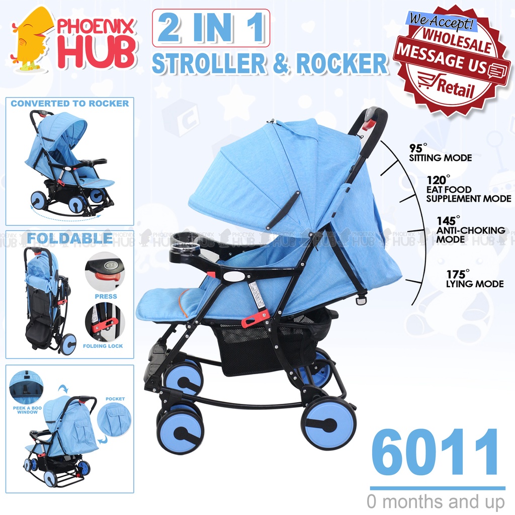 【Fast Shipping from Manila】Phoenix Hub 6011 Baby Stroller Rocker Pocket ...