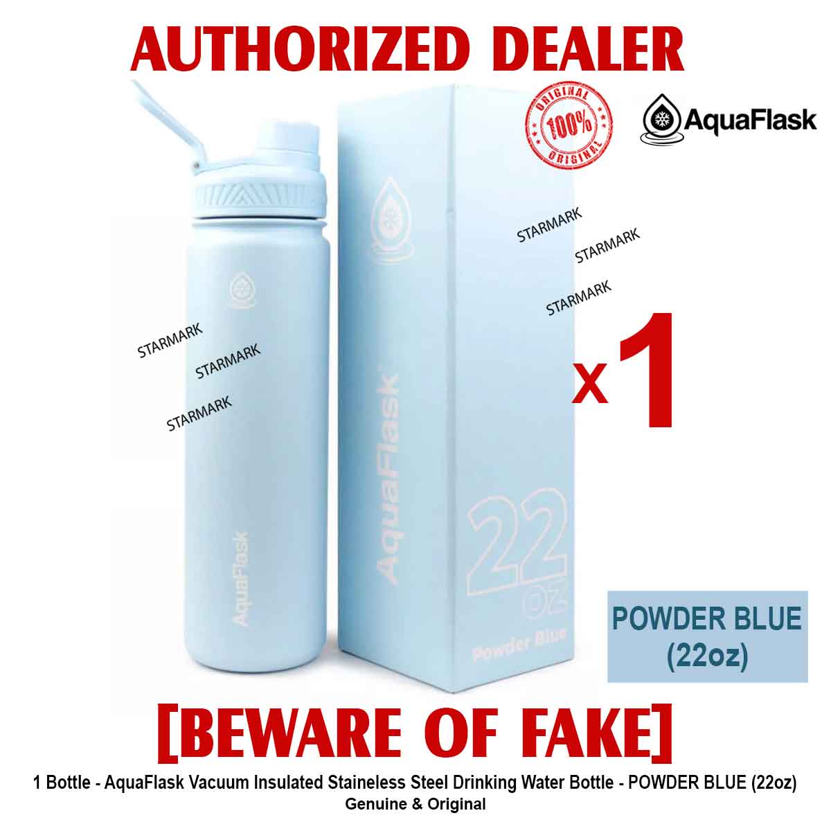 AQUAFLASK 22oz POWDER BLUE or BALLET PINK Aqua Flask Wide Mouth with ...