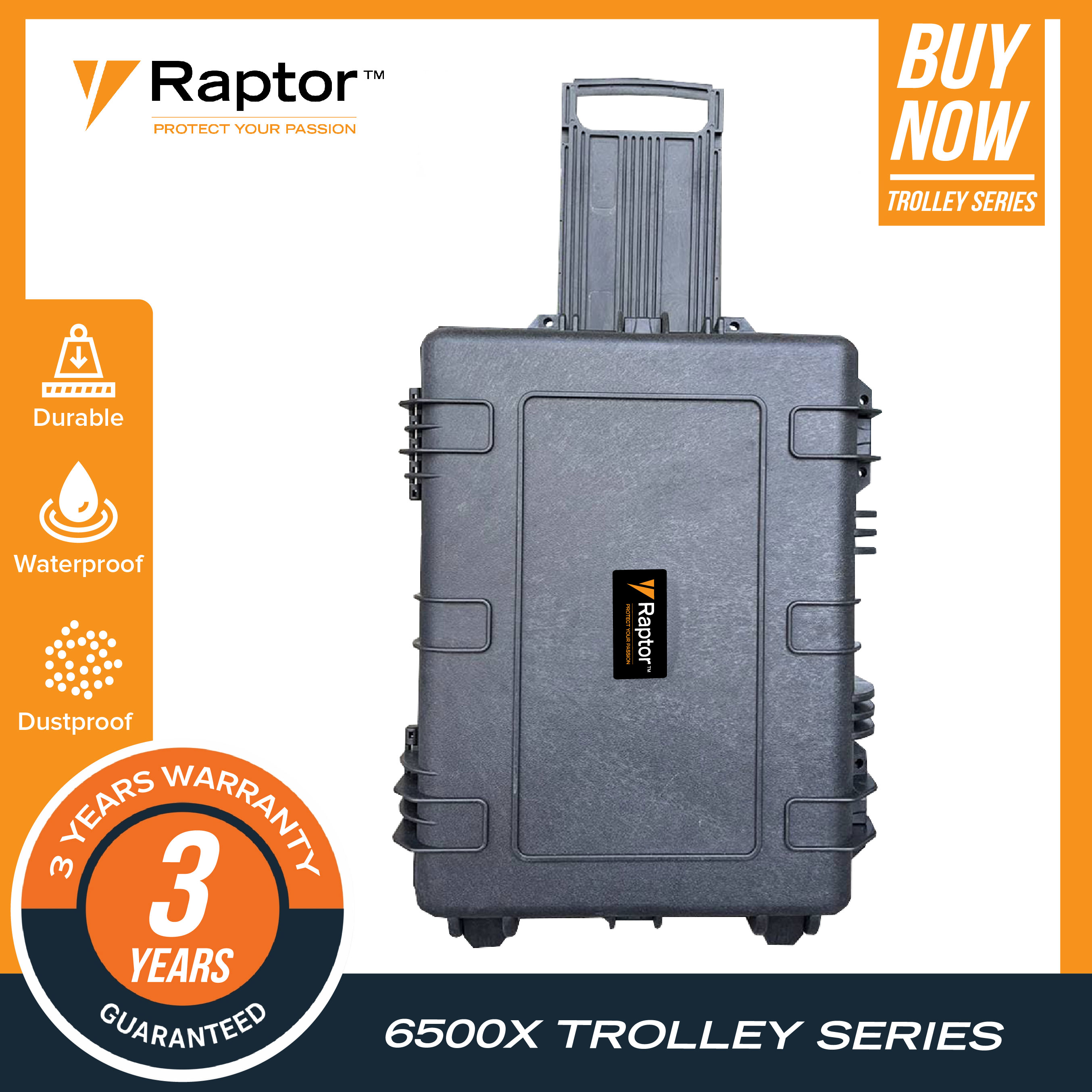 Raptor Case Extreme Trolley 6500x for Medical Equipments, Electronics ...