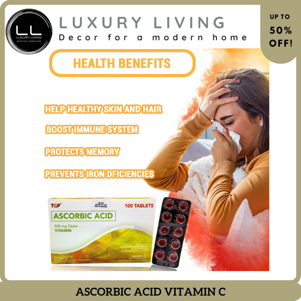 Luxury Living | 1 Box Ascorbic Acid Vitamin ( Vitamin C) Tablet 500mg ...