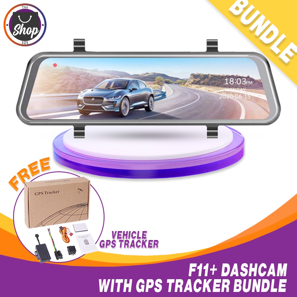 QCY Dashcam F11+ WIFI 2K Sony Lens Dash Camera + LK210 Vehicle GPS ...