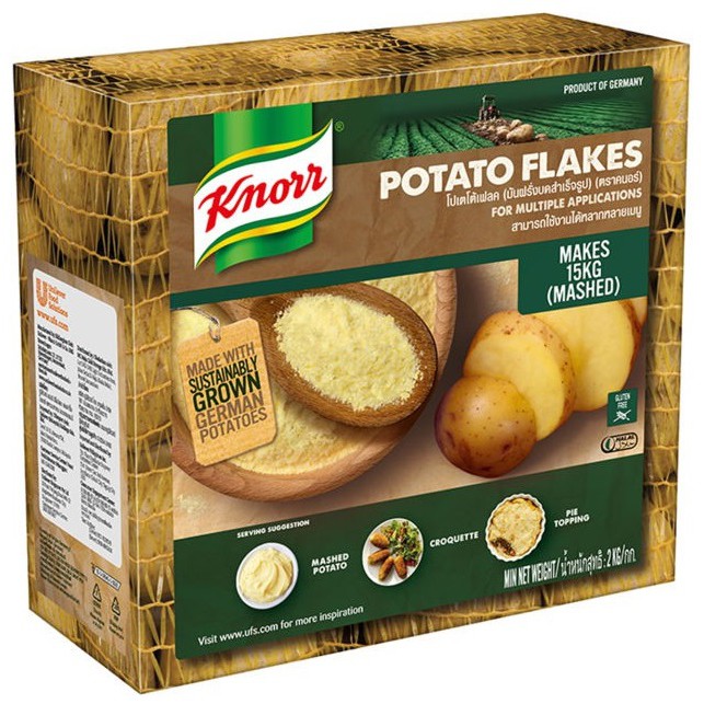 KNORR POTATO FLAKES MASHED POTATO 2KG ( MAKES 15 KG MASHED ) | Lazada PH