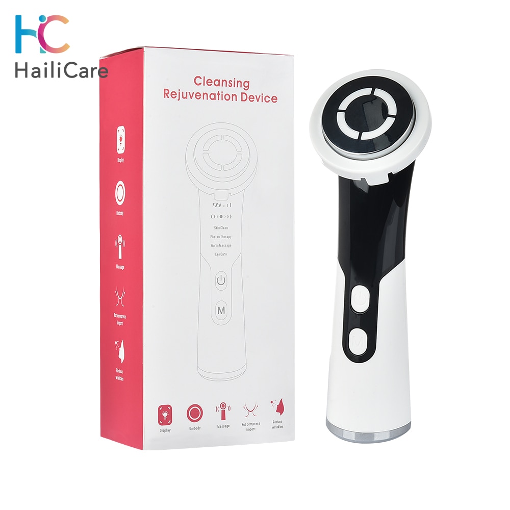 Hailicare EMS เครื่องนวดหน้าไอออน Led Out เย็นร้อนแรงไฟ LED บำบัดฟื้นฟูผิวอุปกรณ์ไมโครปัจจุบัน ...