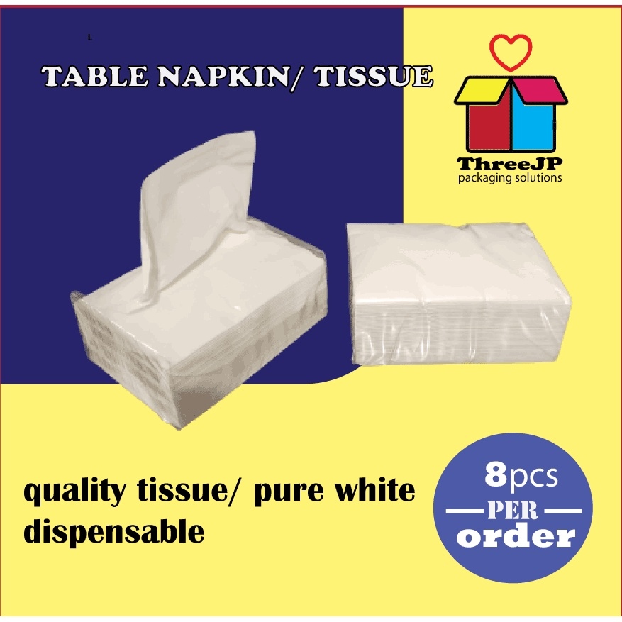 Table napkin tissue premium quality self dispense (pull ups) pure white ...