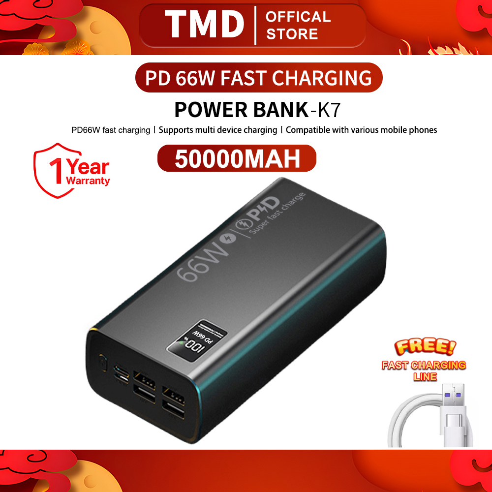 TMD original Power bank heavy duty PD66W fast charging powerbank ...