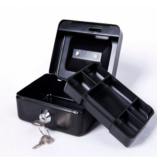 MINI CASHBOX - Mini Cash Box Safe Coin Box Metal Lock Box Security ...