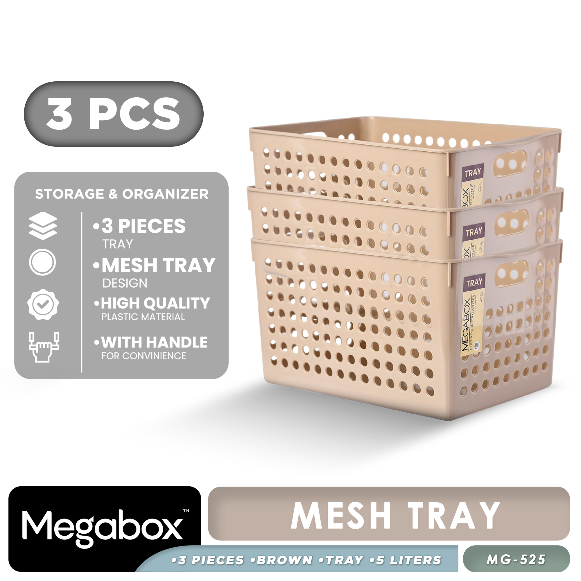 Megabox Mesh tray 5.0 Liters (Pack of 3) MG 525 | Lazada PH