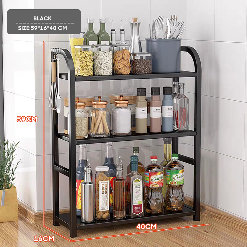 3/ 2 Tier Spice Rack Condiment Seasoning Storage Organizer For Kitchen ...