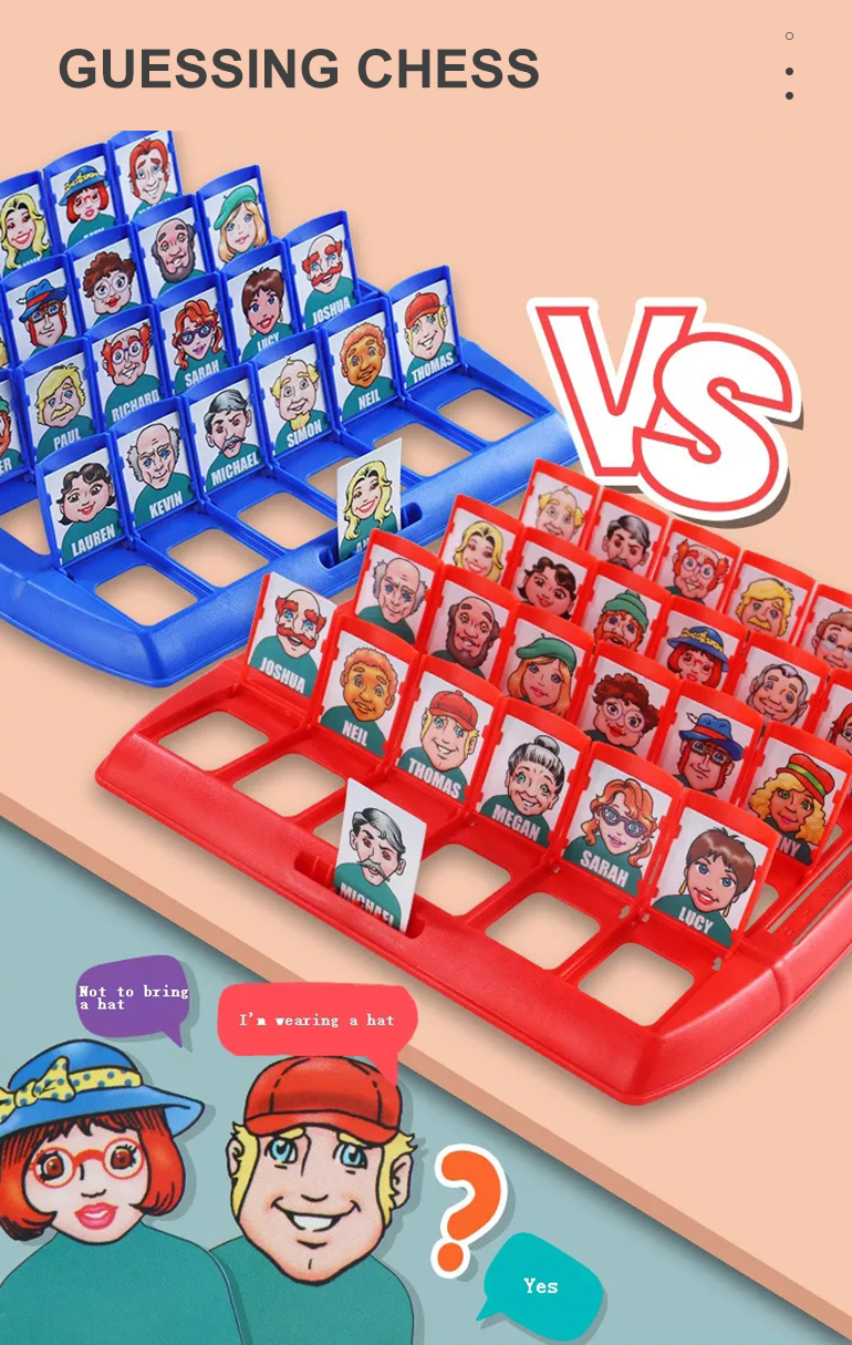 Guess Who? Original, Easy to Load Frame, Double-Sided Character Sheet ...