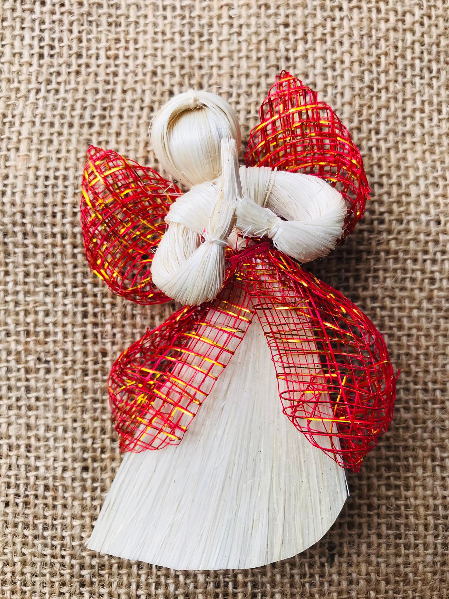 Native Abaca Hanging Angel Christmas Tree Decor Angel Ornament 11cm ...