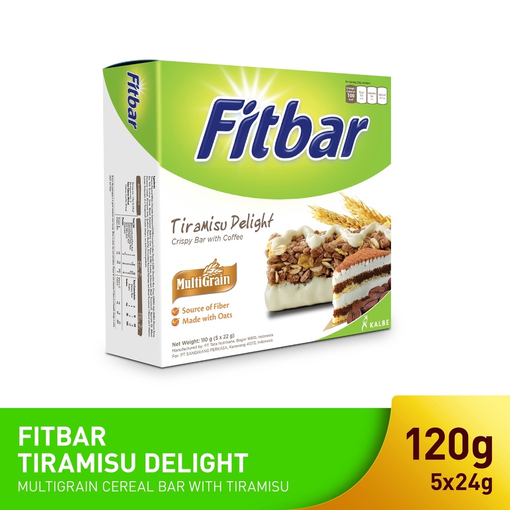 Fitbar Cereal Bar Tiramisu Multipack (5 x 24g) | Lazada PH