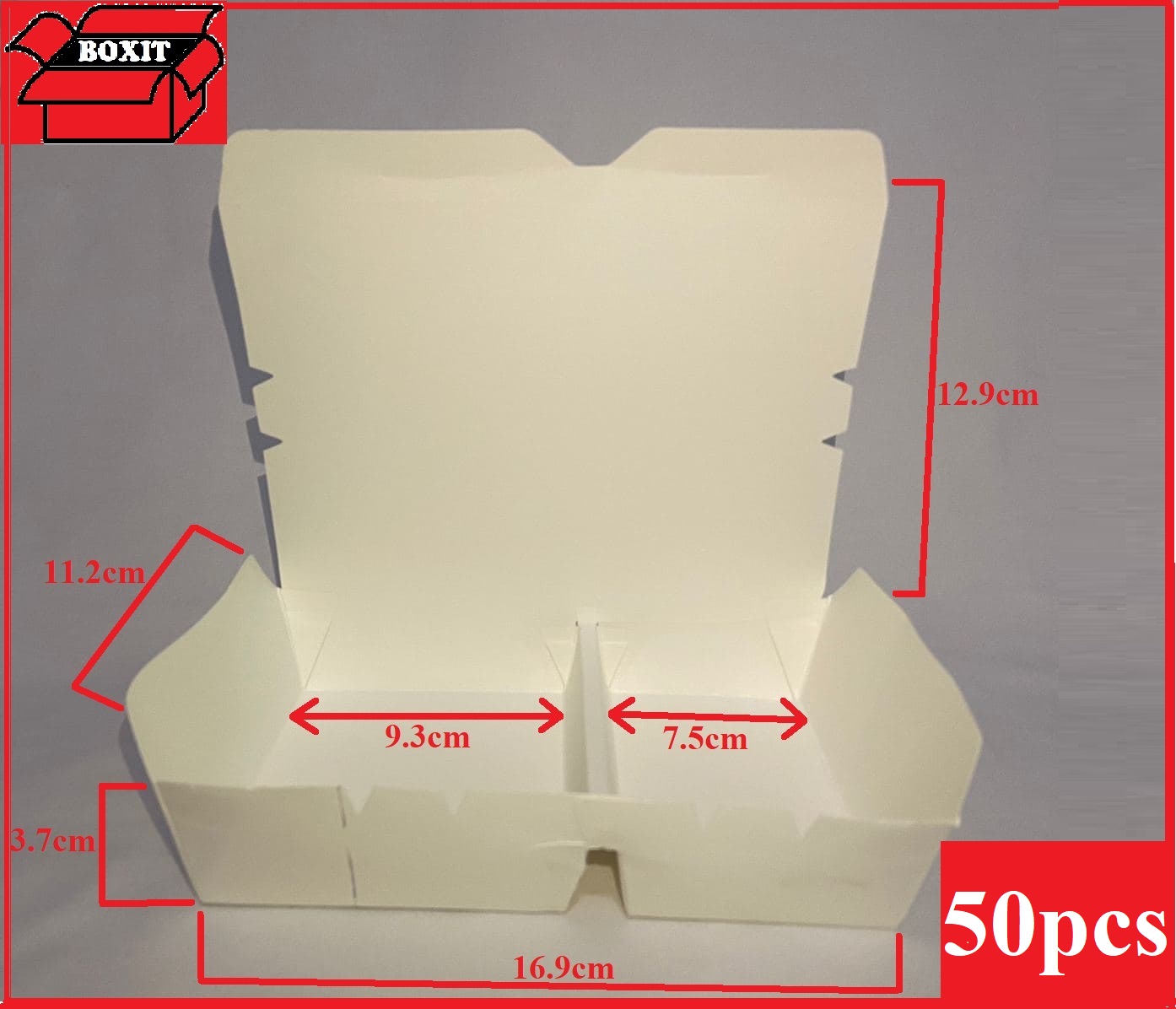 2 Division Paper Meal Box / 2 compartment Paper MealBox / 2 Division ...