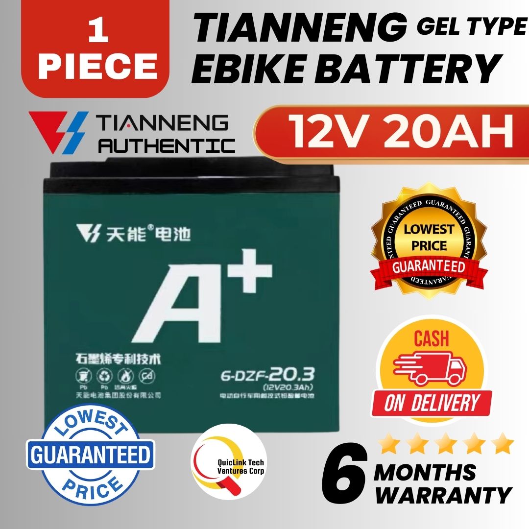 TIANNENG EBike Battery 12V25AH 12V38AH 12V15AH Gel Type Maintenance ...