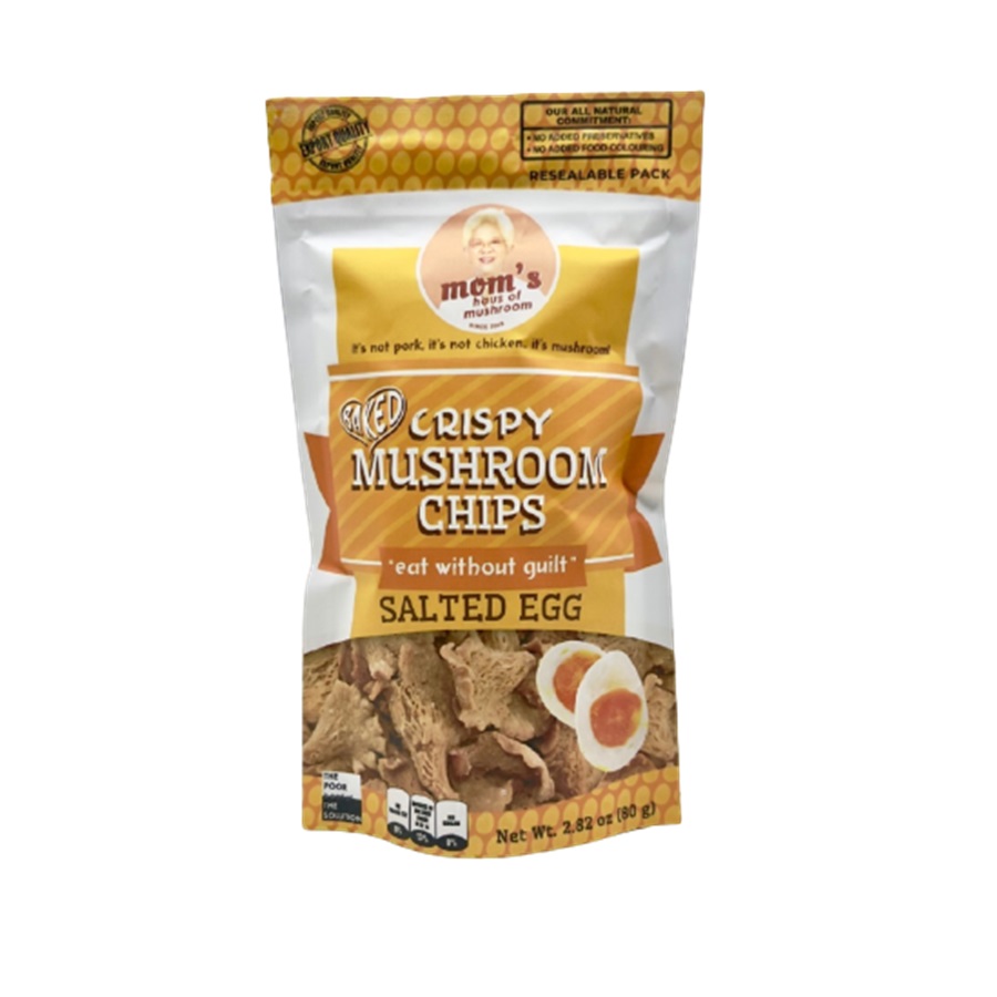Mom's Crispy Mushroom Chips Salted Egg Flavor 80g | Lazada PH
