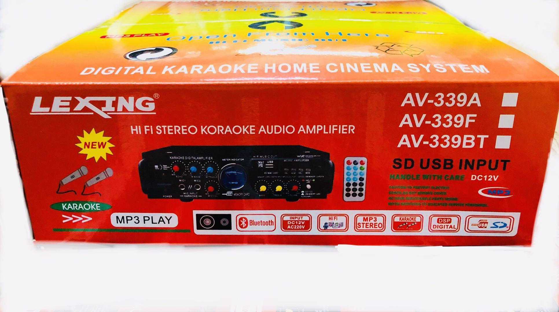 Lexing AV-339 Stereo Mixing Power Amplifier with Bluetooth (Black ...