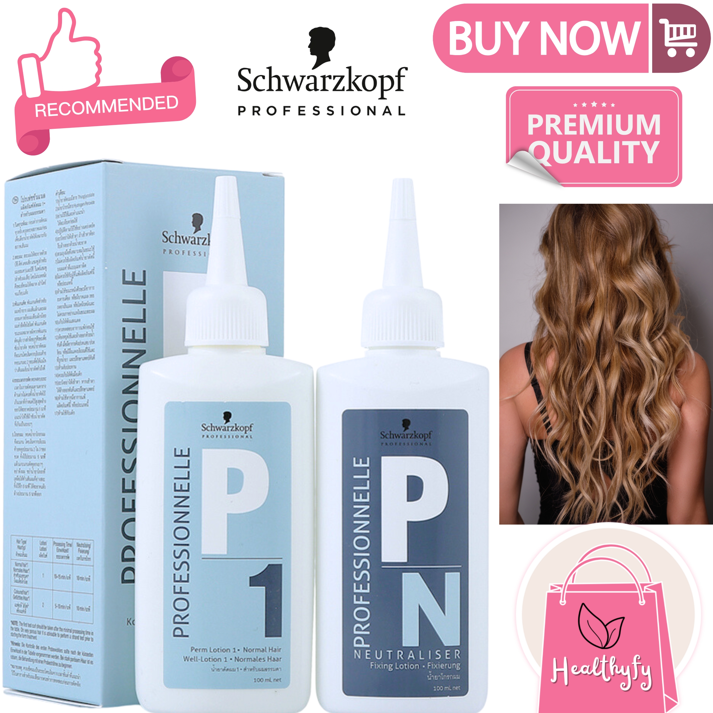 HEALTHYFY Perm Lotion Cold Waves with Neutralizer Fixing Lotion For ...