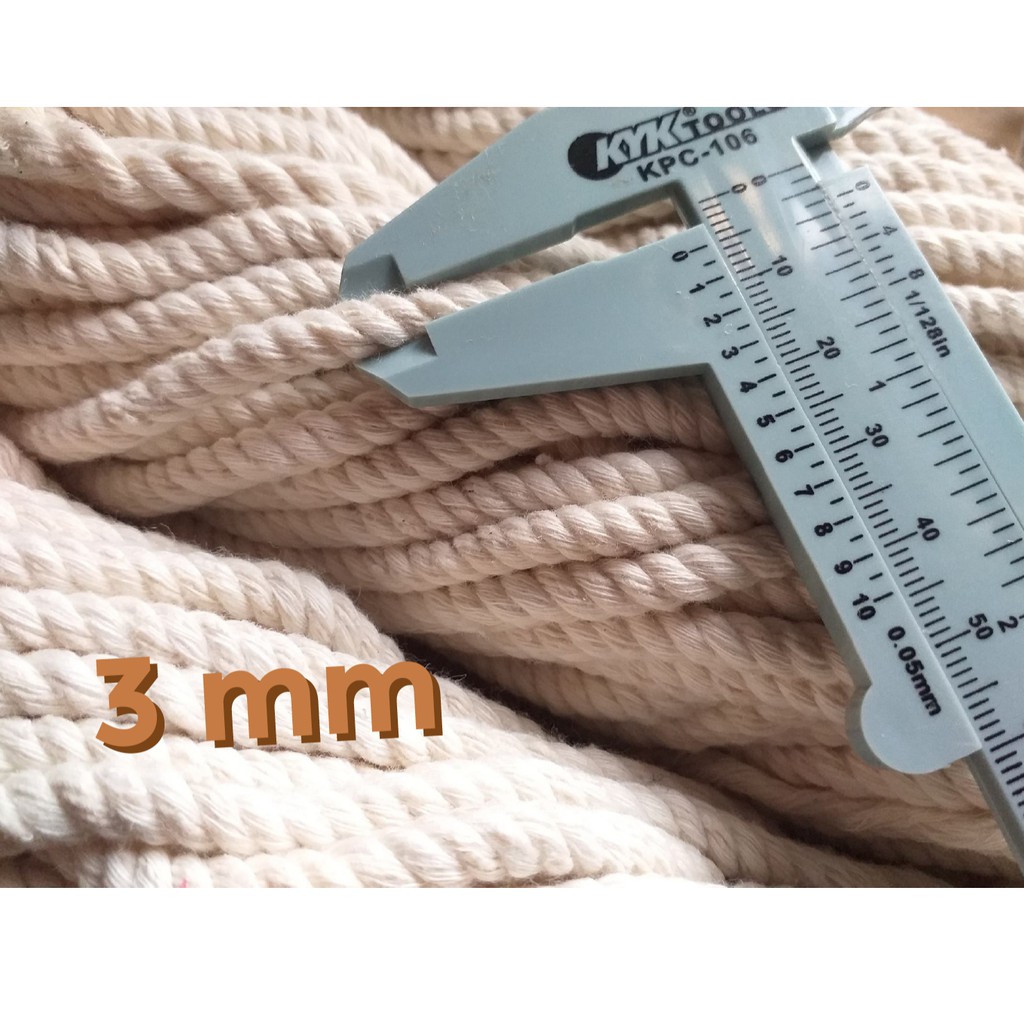 3mm Macrame Cord/ Macrame cotton rope for plant hanger / Upholstery ...
