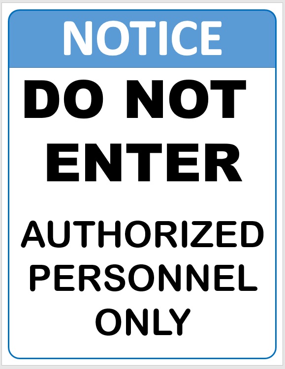Laminated Signages | DO NOT ENTER AUTHORIZED PERSONNEL ONLY | (8 ...