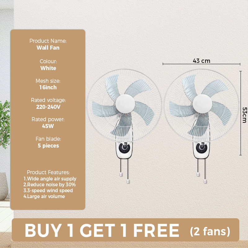 wall mounted electric fan Wide angle air supply wall fan Easy ...