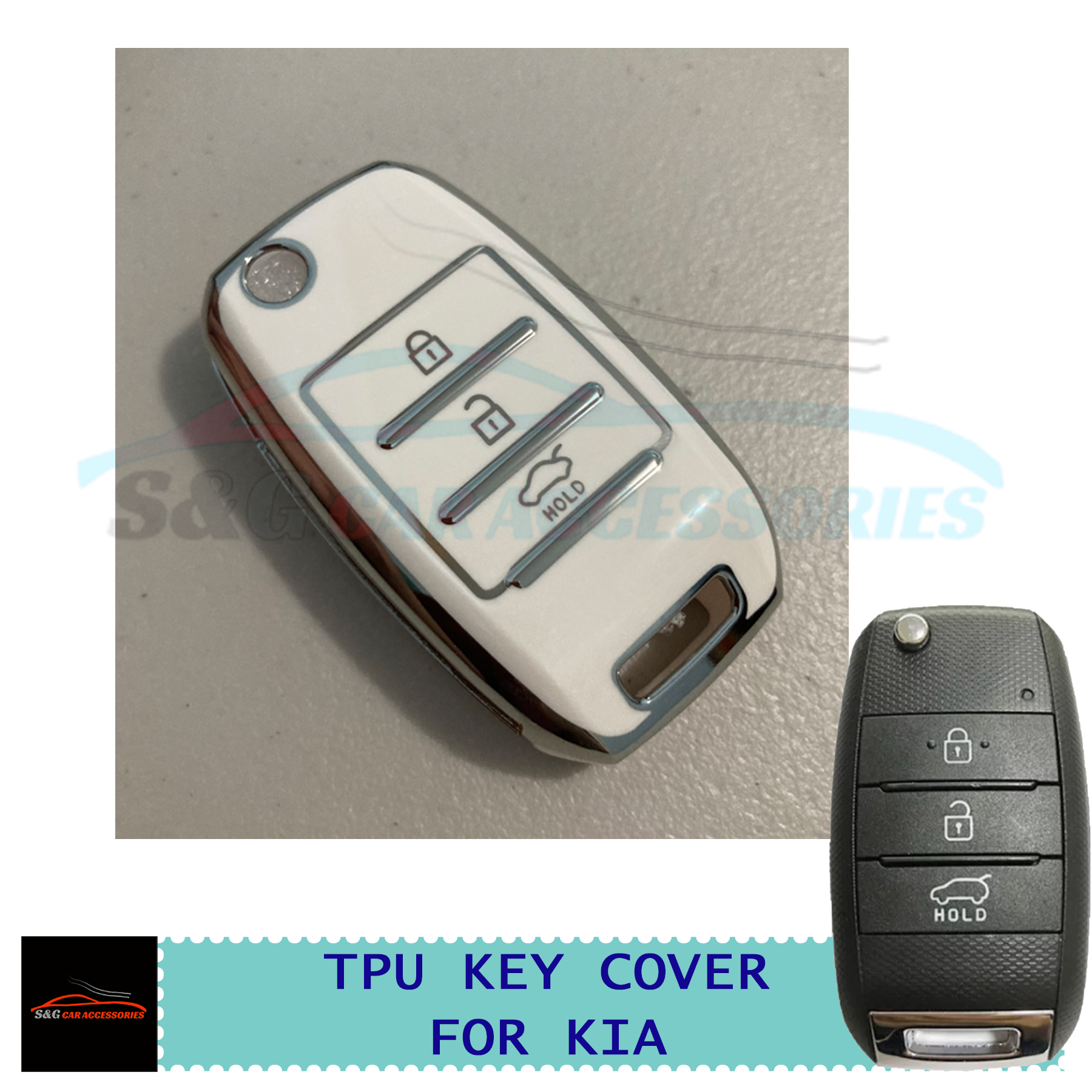 TPU Car Key Flip-key Remote Cover for Kia Stonic, Kia Carnival, Kia ...