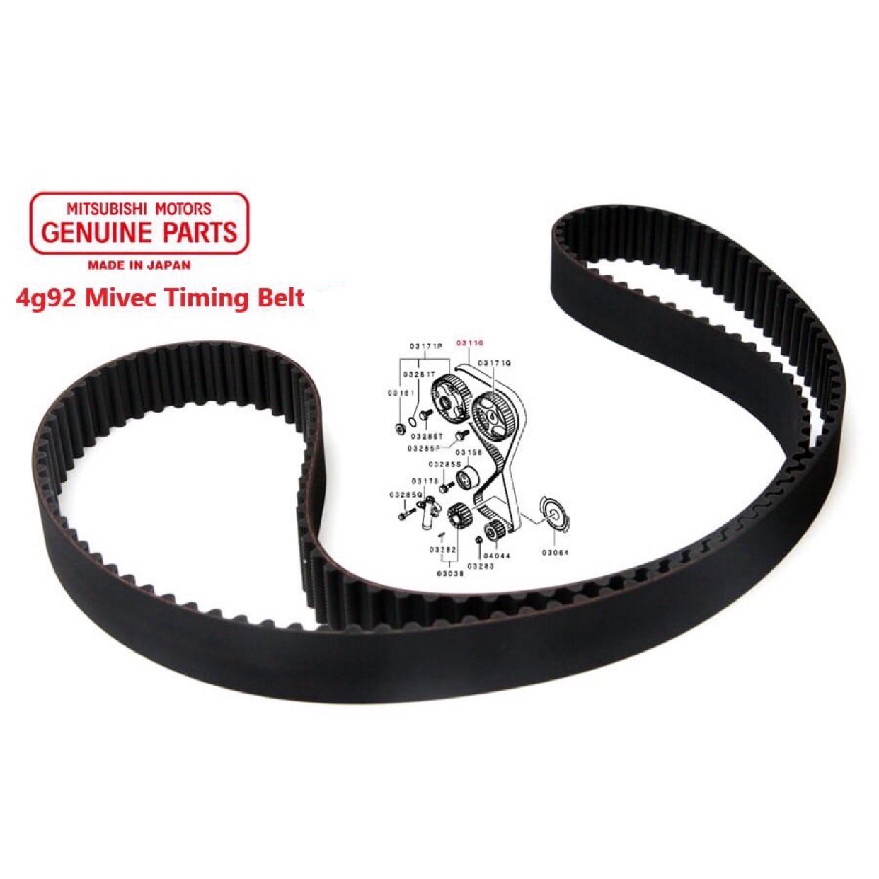 Timing belt 4g92 mivec 4G93t original mitsubishi | Lazada PH