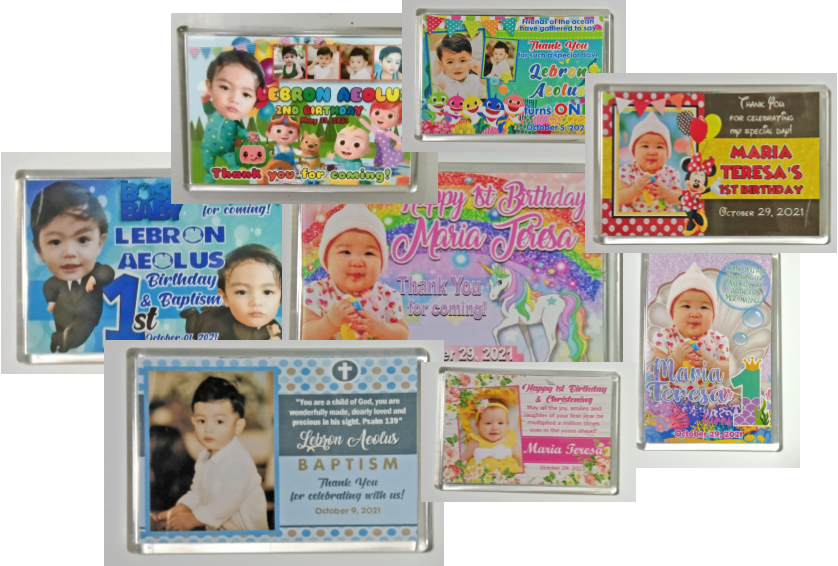 Acrylic Ref Magnet Giveaways Souvenir Birthday Christening Baptism ...