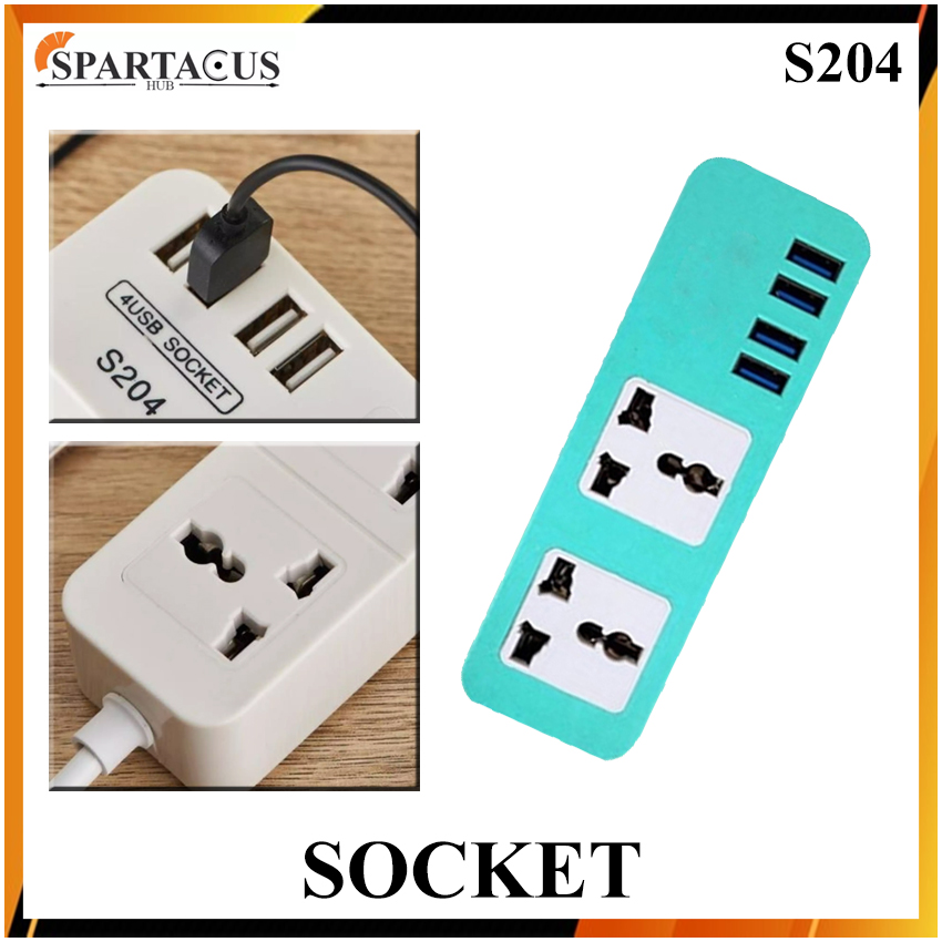 USB Socket 4 Ports S204 Universal USB Socket Charging Station Portable ...