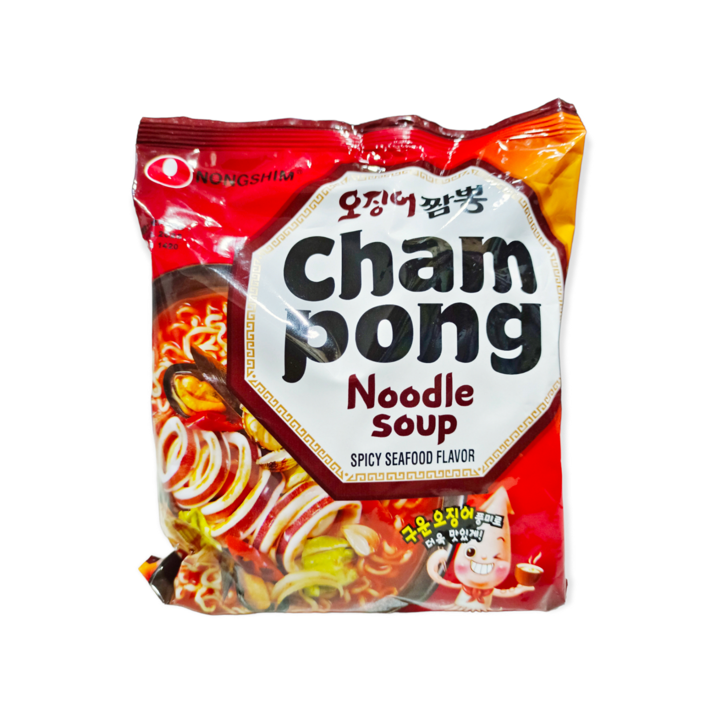 (Korea) Nongshim Cham Pong Noodle Soup. 124 grams. | Lazada PH