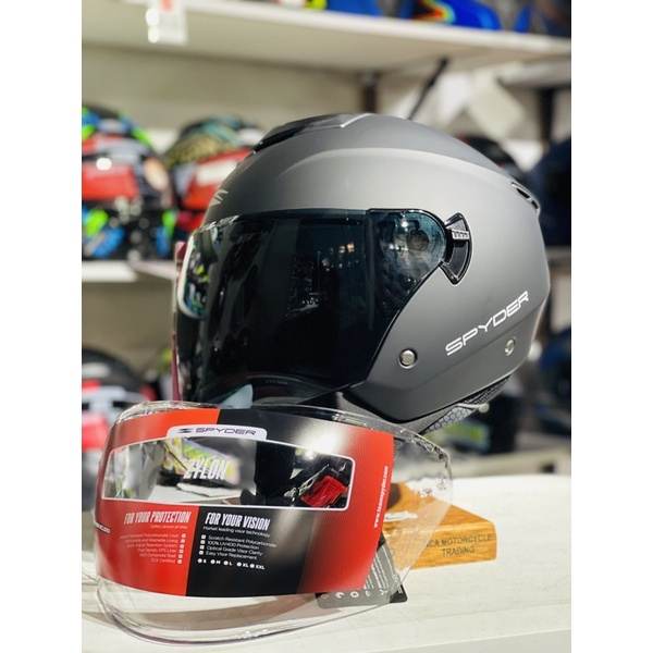 SPYDER ZYLON Half-Face Dual Visor Helmet (w/ Spare Visor) | Lazada PH