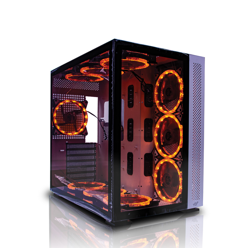 YGT V1 Dual Chamber ATX Tempered Glass Gaming Case | Lazada PH