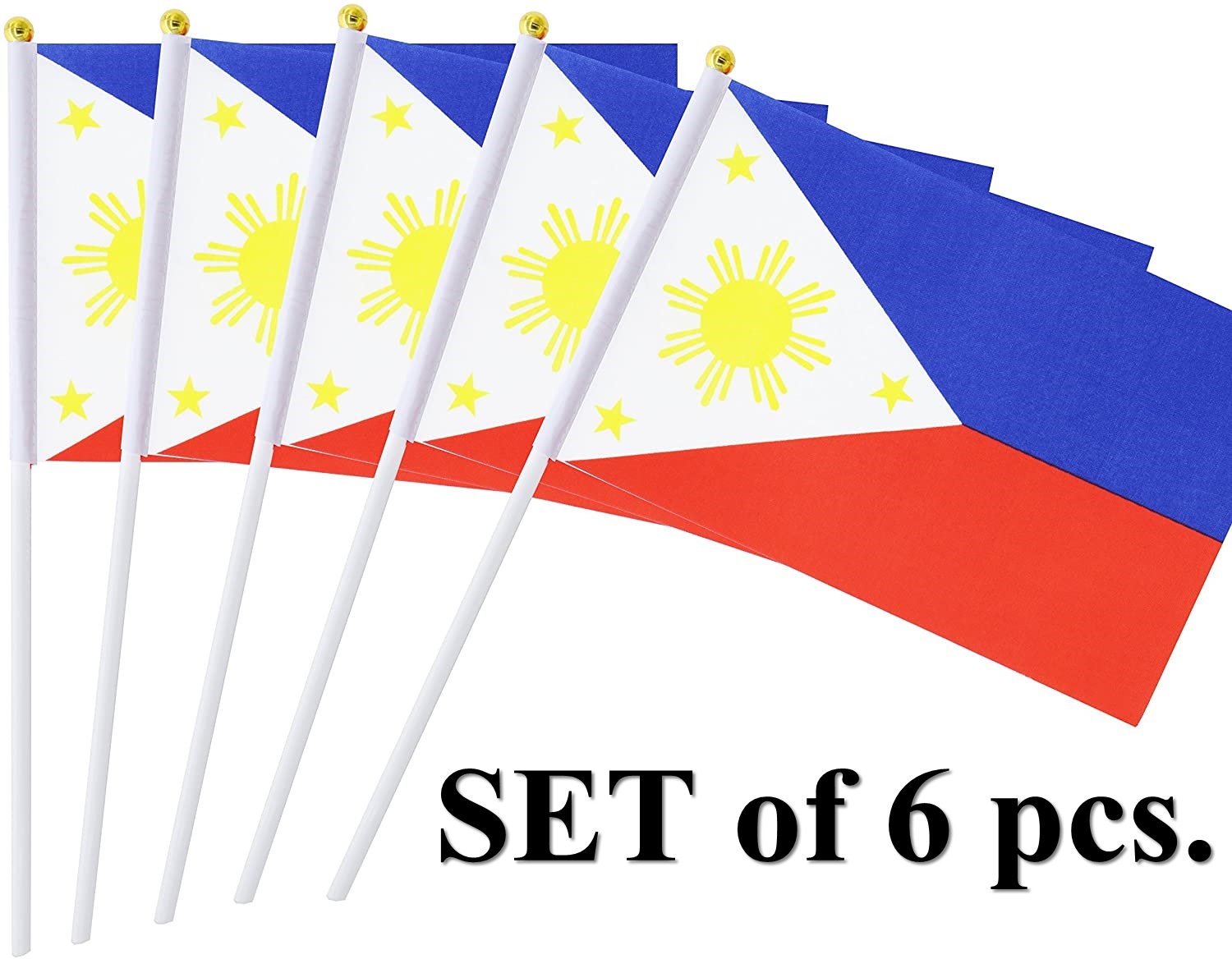 Philippine Flaglet with Plastic Stick Phil Flaglets SET of 6 | Lazada PH