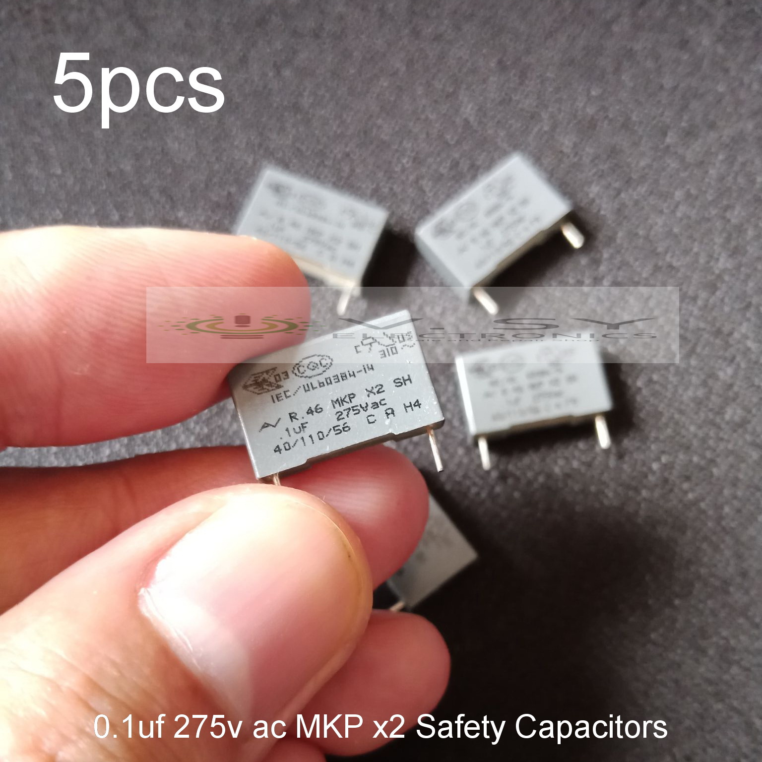 5 pieces 0.1 uf 250v / 275v ac 0.1uf / 0.1mfd MPX/MKP Class X2 MPX Safety Standard Capacitor(X2 ...