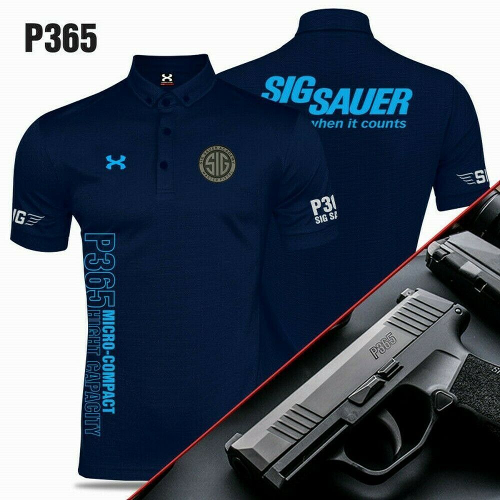 2023 NEW -2023 Sig Sauer Shooting Team Polo Shirt Short Sleeve Navy ...
