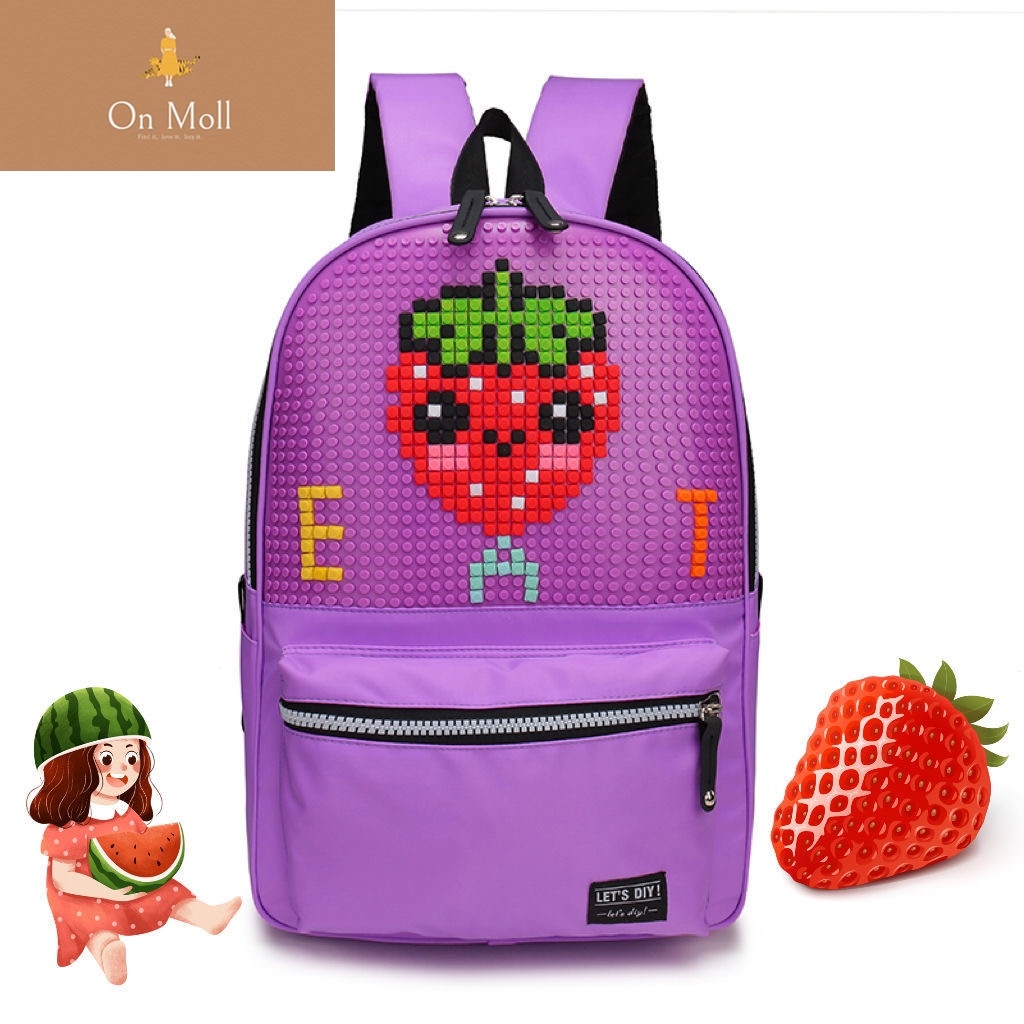 YfQ.PH ONMOLL Pixel Powa JIGSAW Lego Backpack Unisex | Lazada PH