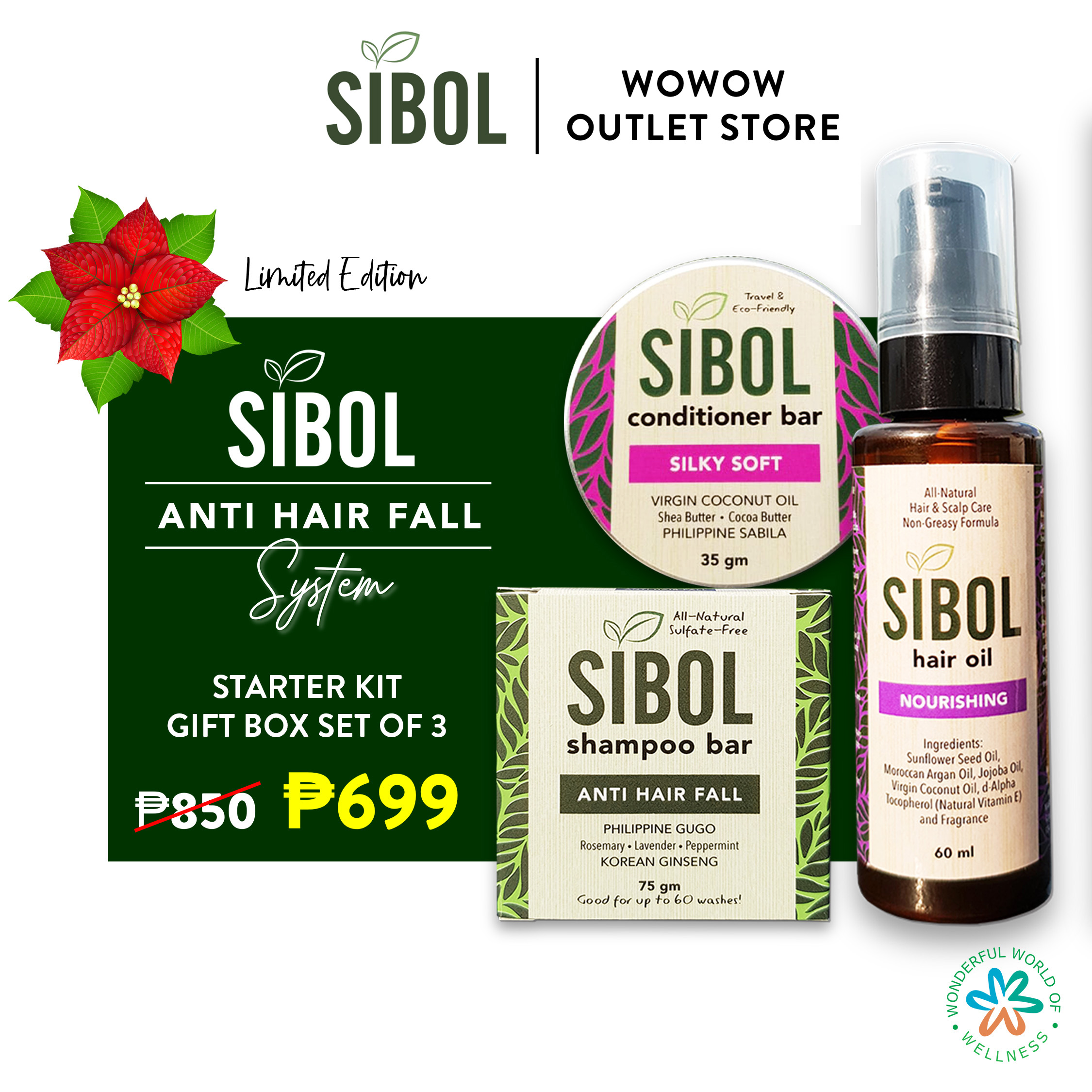 Sibol Anti Hair Fall Starter Kit (Gift Set of 3) | Lazada PH