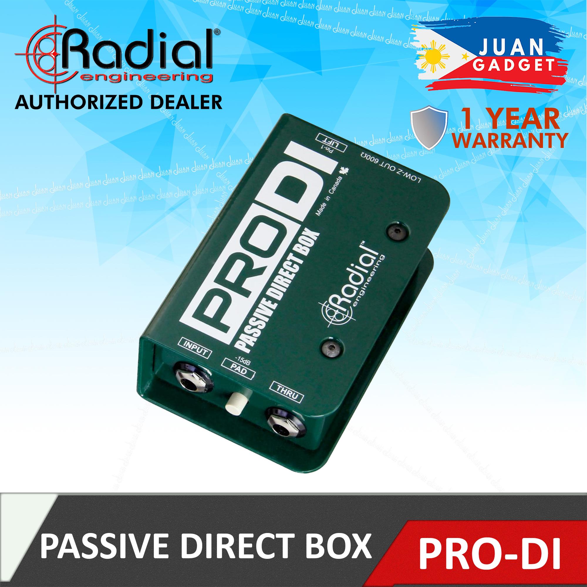 Radial Engineering ProDI 1-channel Passive Instrument Direct Box | JG ...