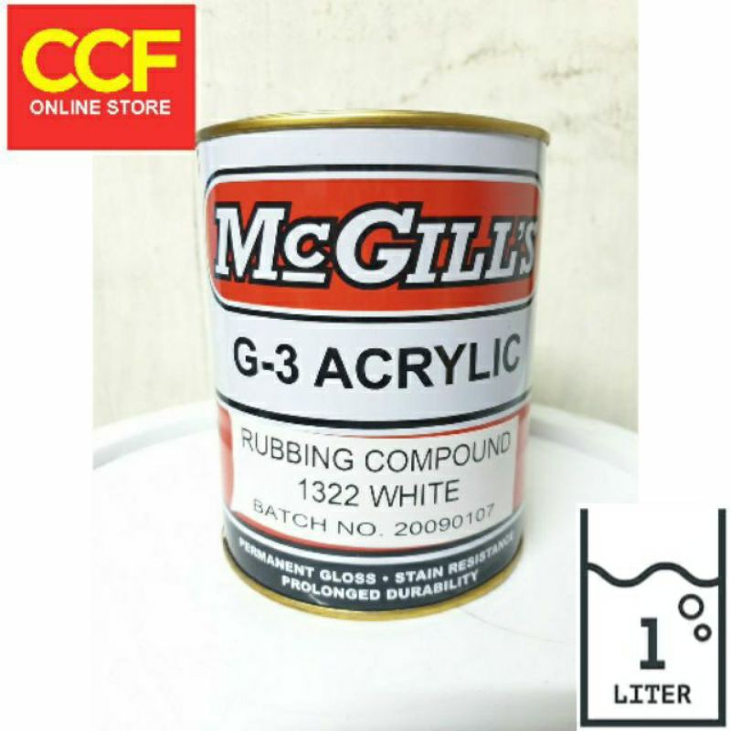 Mcgills Rubbing Compound White 1 Liter | Lazada PH