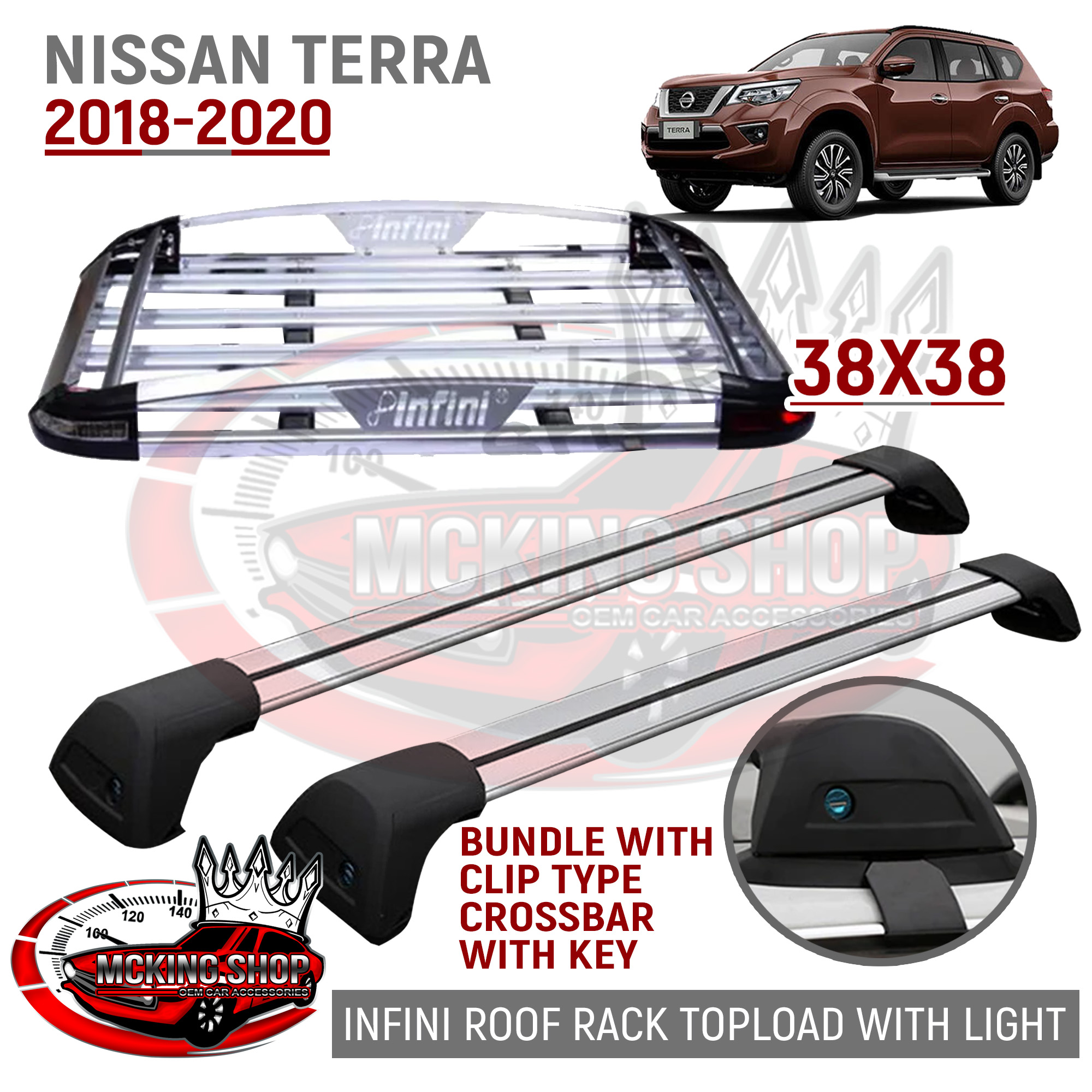 Nissan Terra 2018-2020 INFINI Roof Rack / Roofrack Top Load / Topload ...