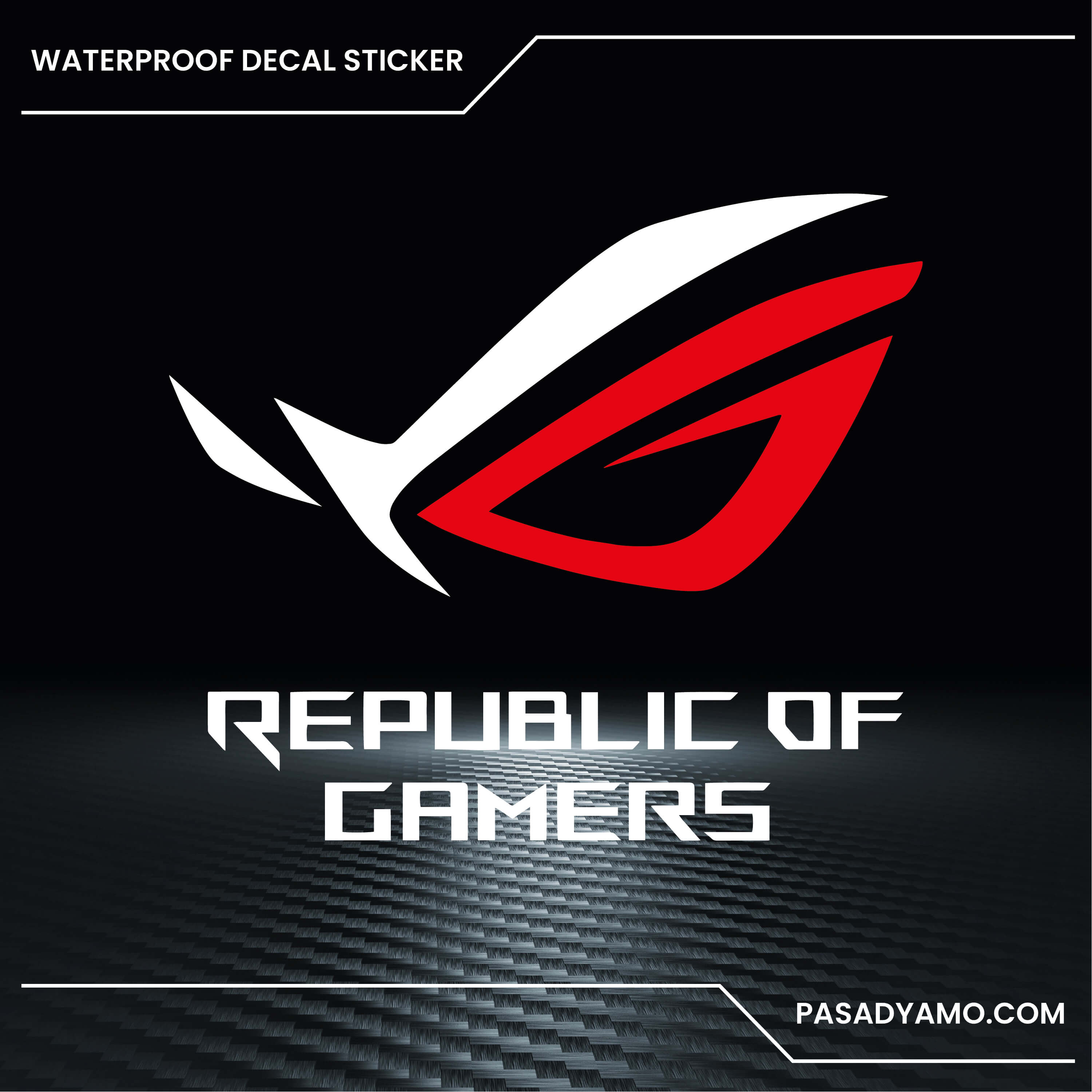 Republic of Gamers Logo Decal Sticker for Cars Motorcycles Laptops ...