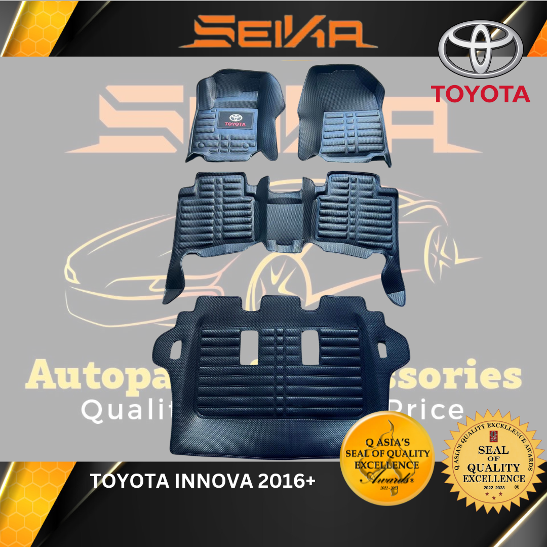 Toyota Innova (2016-2024) Premium Diamond Deep Dish Car Matting (Non ...