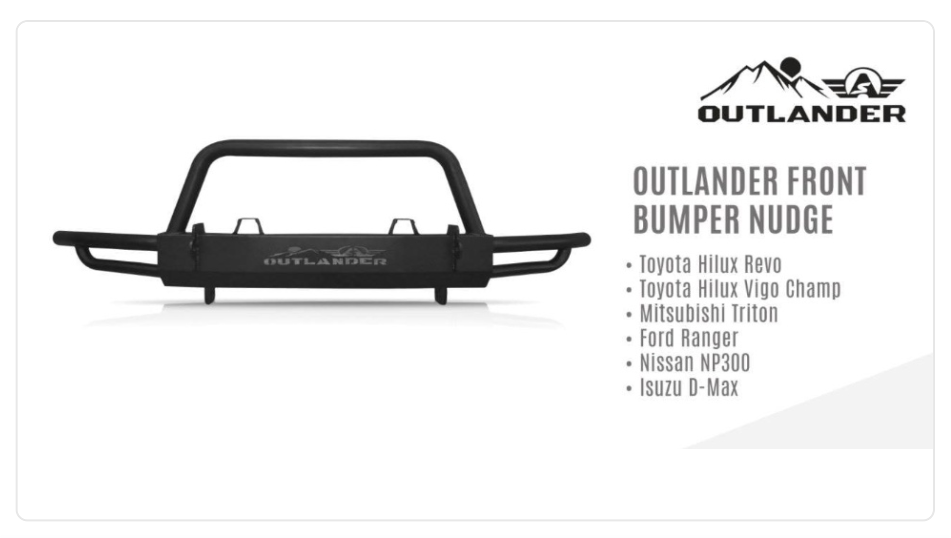 MITSUBISHI STRADA 2015 to 2018 FRONT BUMPER STEEL NUDGE BAR / BULL BAR ...