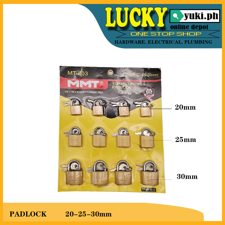 MMT SECURITY PADLOCK SET ( 25mm ) / (20mm, 25mm,30mm) | Lazada PH