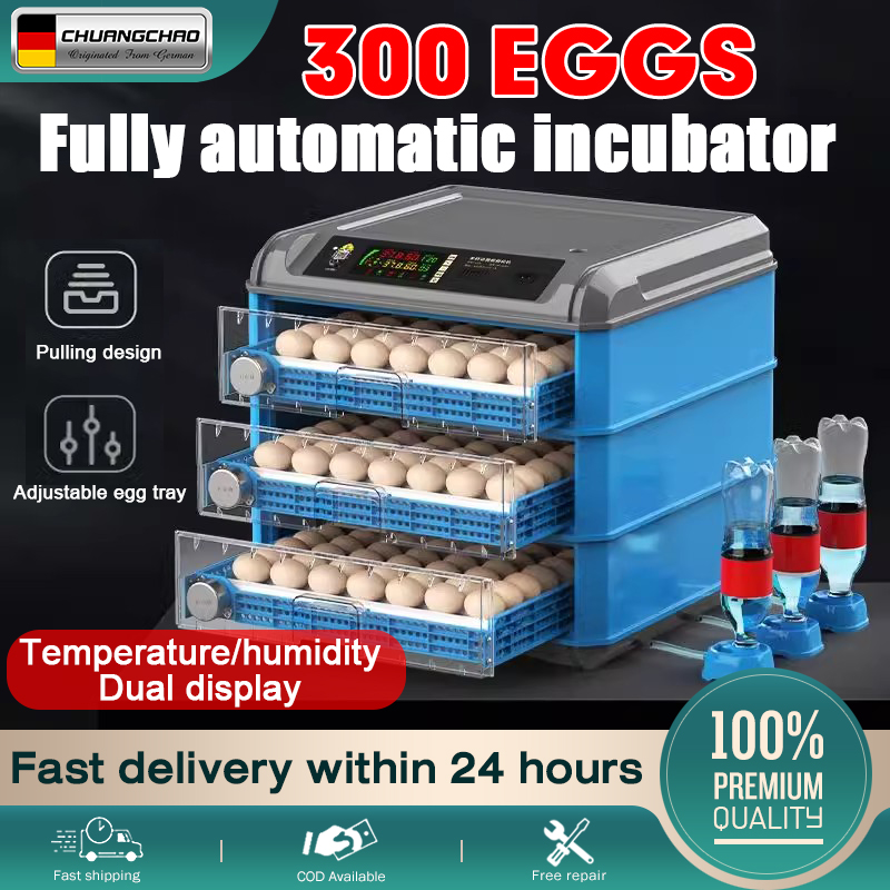 CHUANGCHAO 300 egg incubator fully automatic Drawer type incubator All-in-one hatching ...