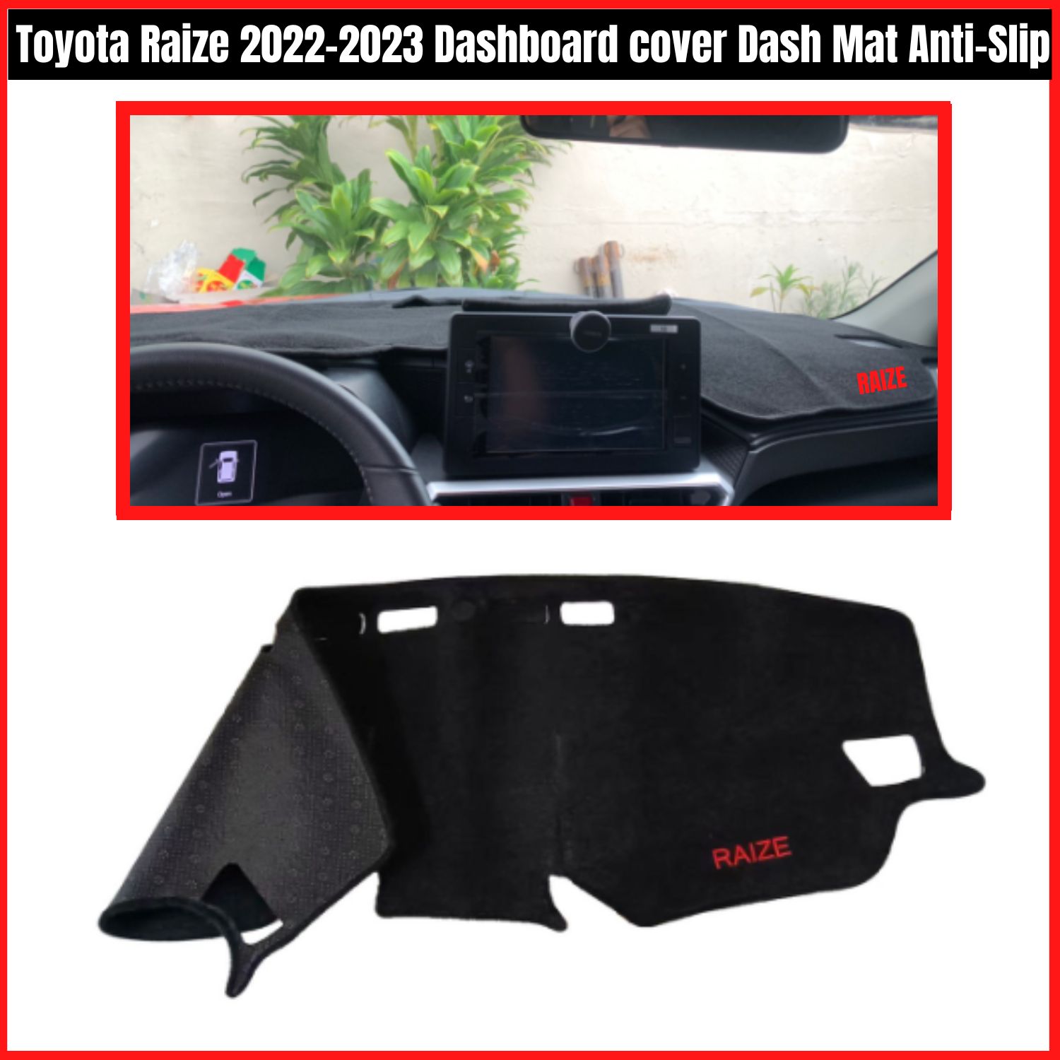 Toyota Raize 2022-2023 Dashboard cover Dash Mat Anti-Slip | Lazada PH