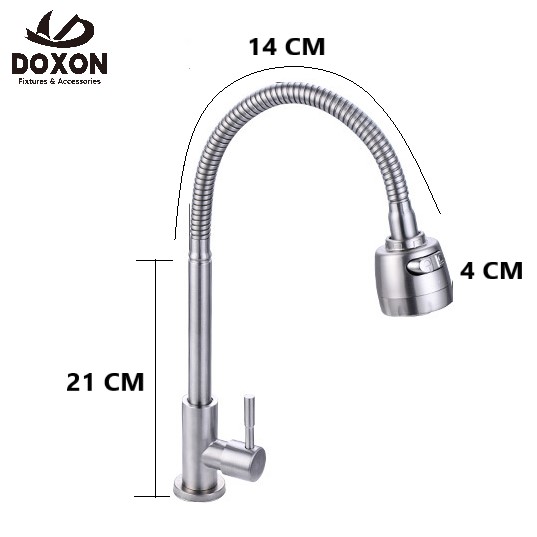 Doxon High quality stainless 304 kitchen single cold 7 shape faucet ...