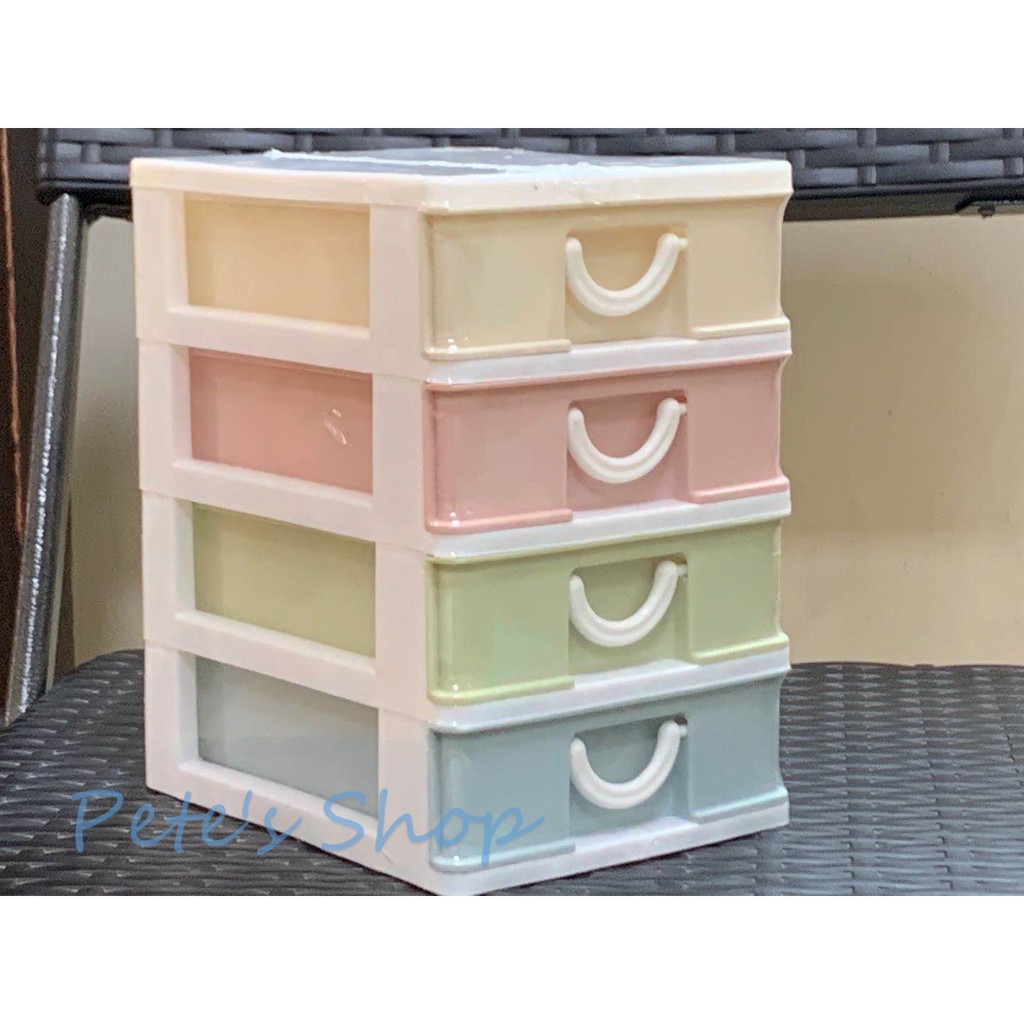 Mini Drawer Desk Storage Boxes Plastic Boxes 4 Layers | Lazada PH