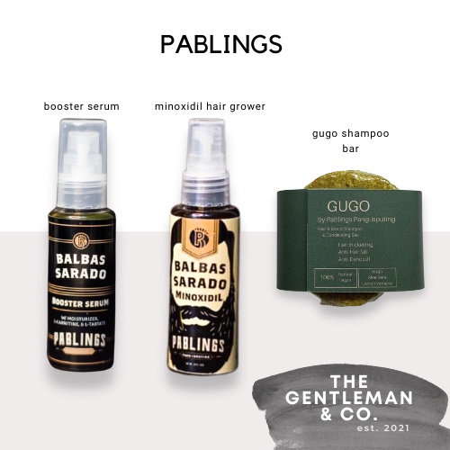Hair Grower Set. Pablings Balbas Sarado Minoxidil, Organic Gugo Shampoo ...
