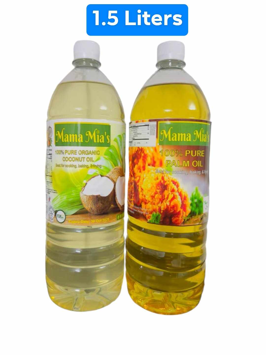 100% Pure Coconut Oil by Mama Mia's - 4 Liters, 1.5 Liters, 1 Liter ...