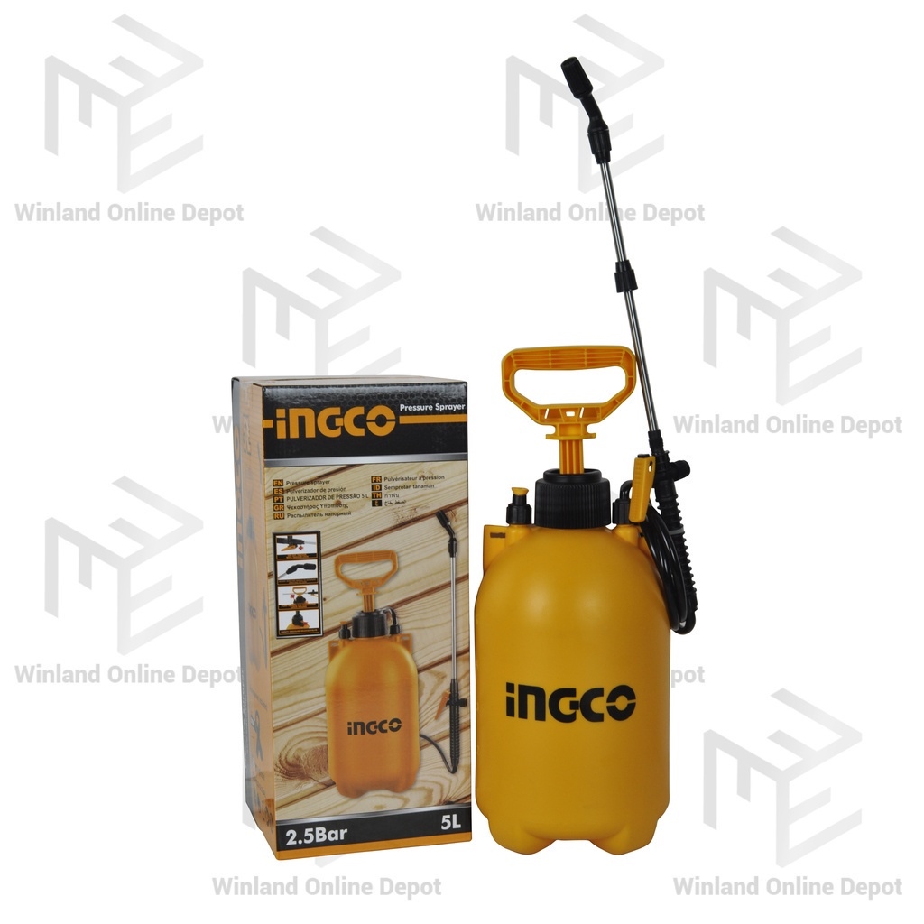 INGCO by Winland 5L Pressure Mist Disinfectant Knapsack Spray Pesticide ...