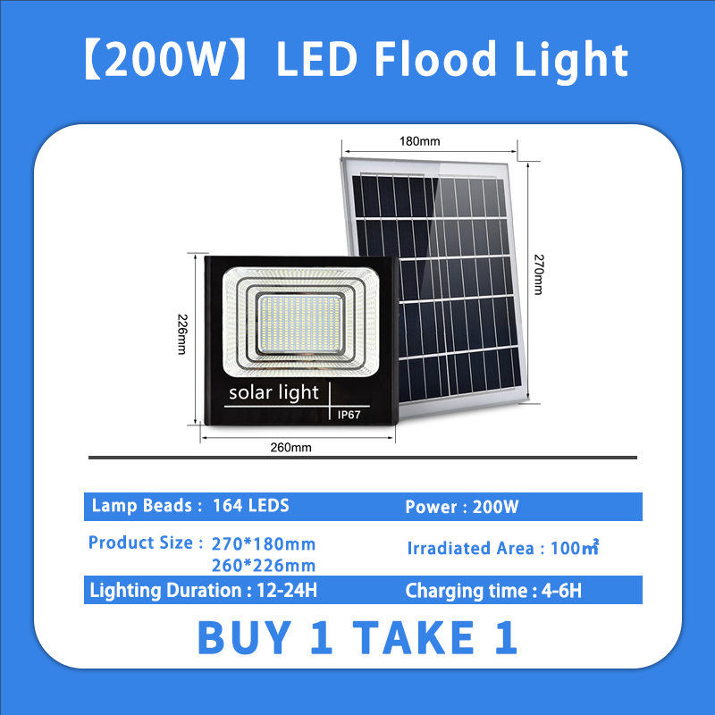 QLED Solar Light Outdoor Lighting IP67 Waterproof 30W 45W 75W 200W 300W ...